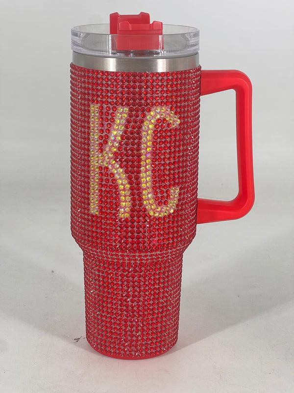 KC Rhinestone 40 oz Tumbler - Kansas City Kreations