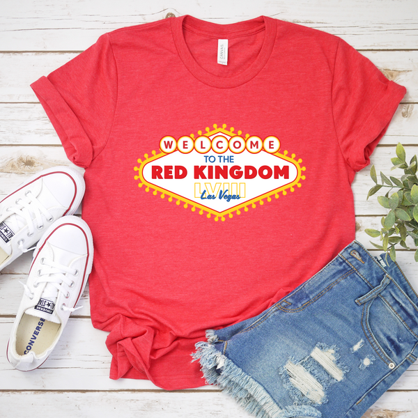 Welcome to the Red Kingdom Vegas Sign Tee - Kansas City Kreations